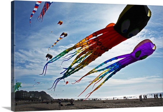 PNW Northwest Oregon Lincoln City Pacific Ocean Highway 101 D River Chinook Winds Casino Kites Kite Flying Kite Festival 3520 Etsy