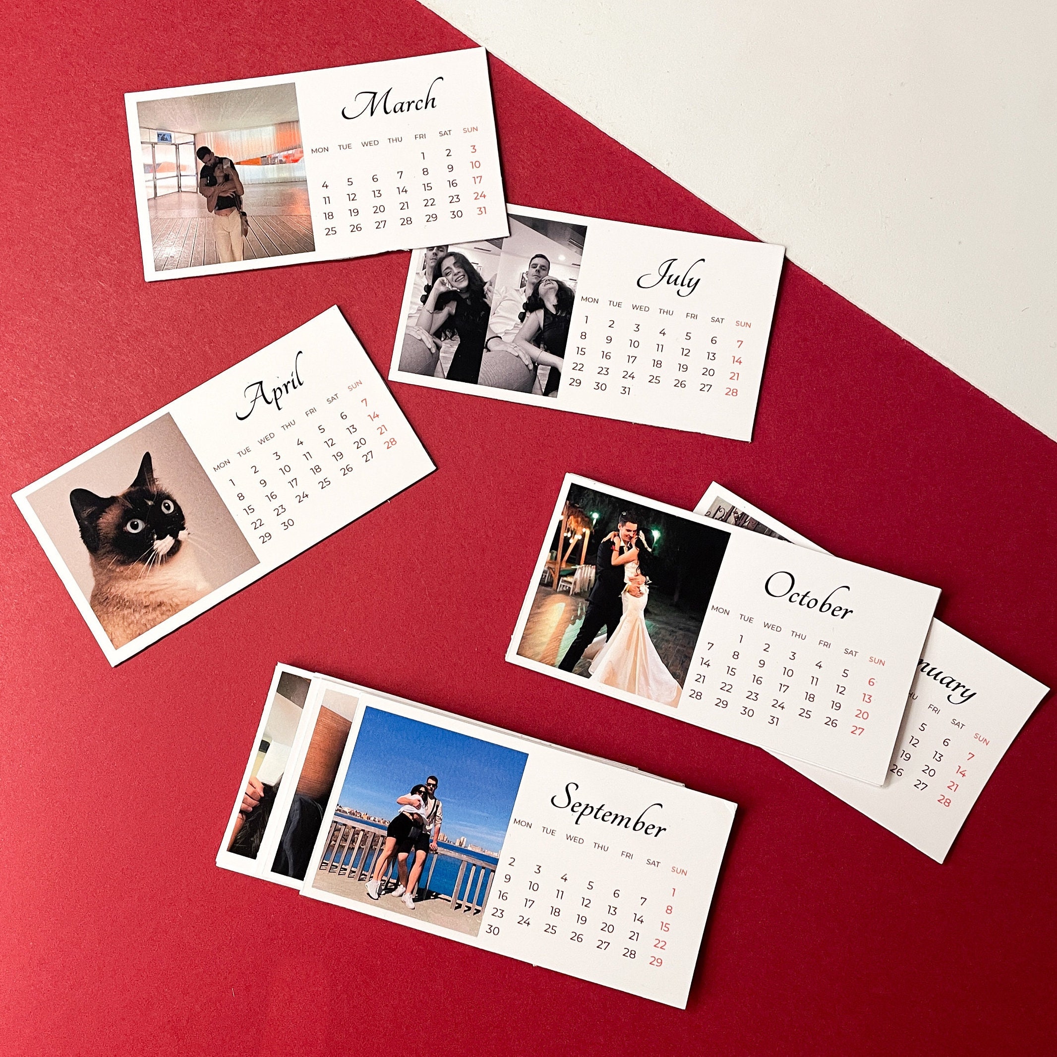 Personalized Magnet Calender With Photo, Fridge Magnet With Photos ...
