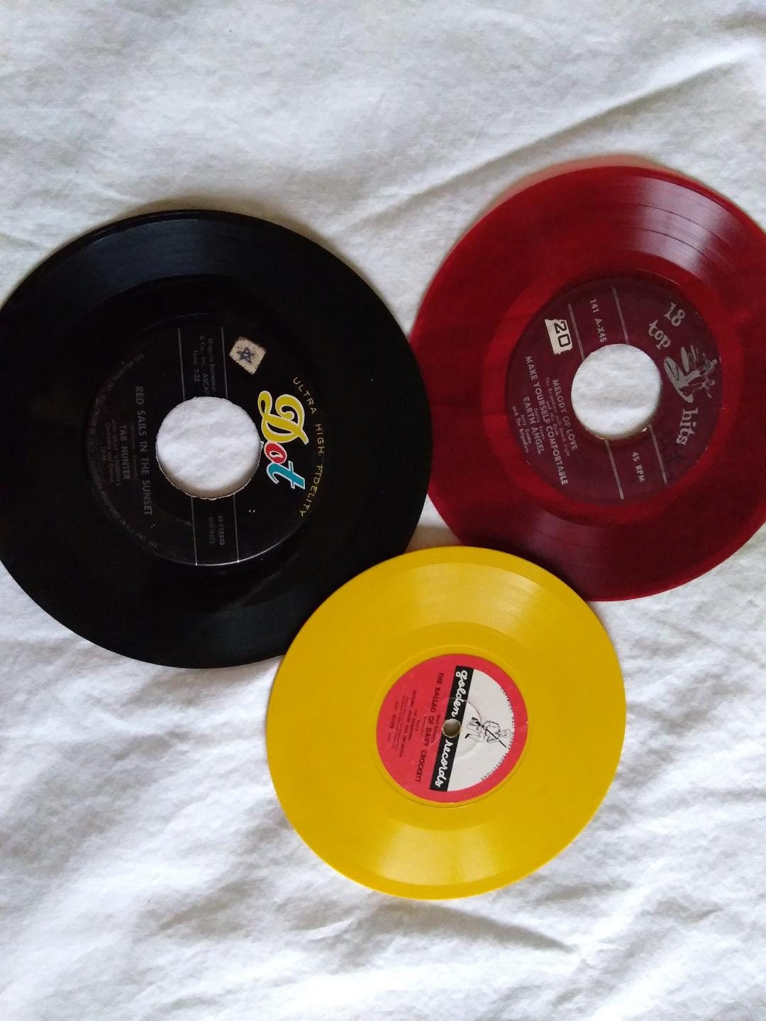Red Vinyl 45 Record