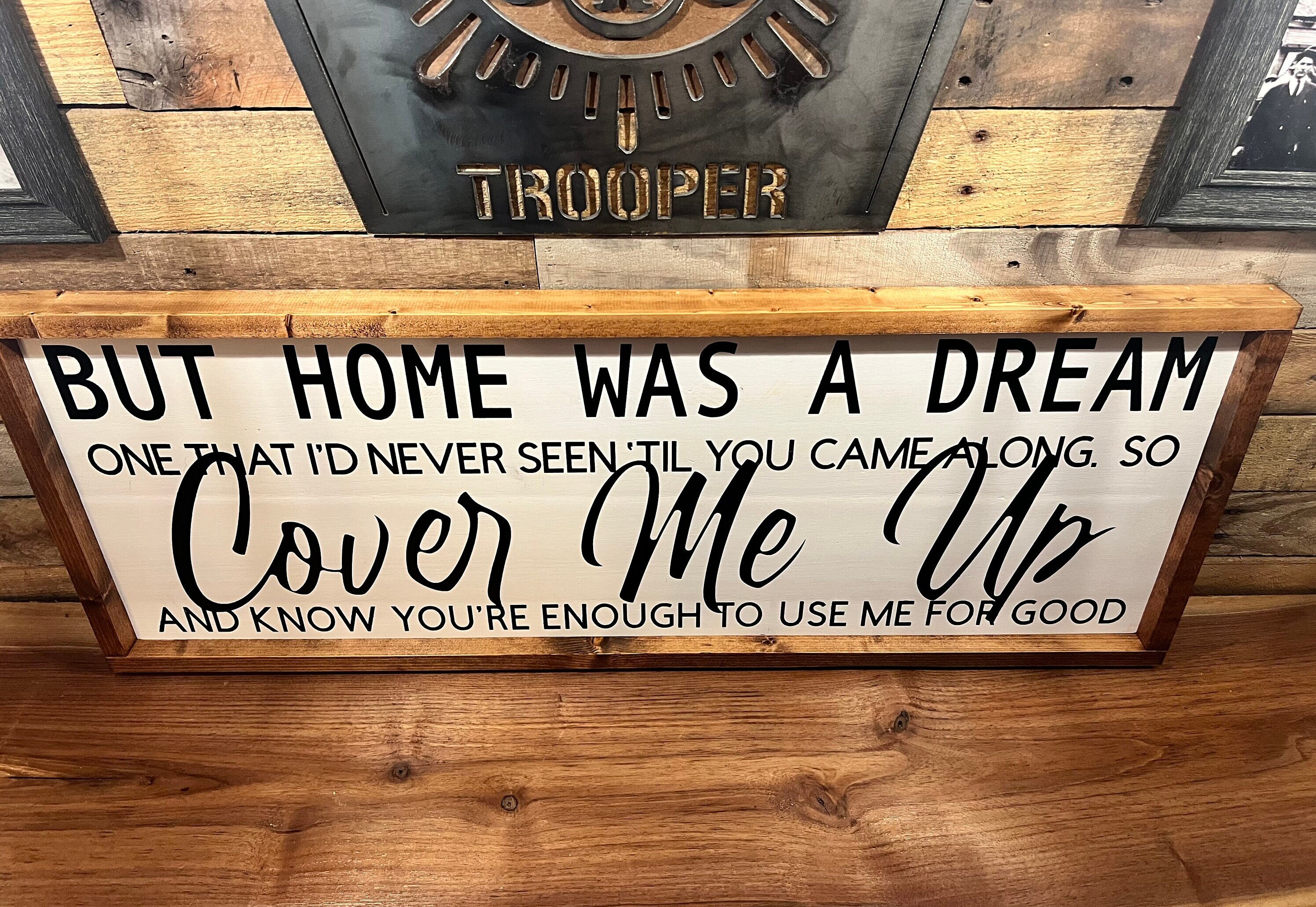 Cover Me up Lyrics Sign - Large Wood Sign Made With Real Pine - No ...