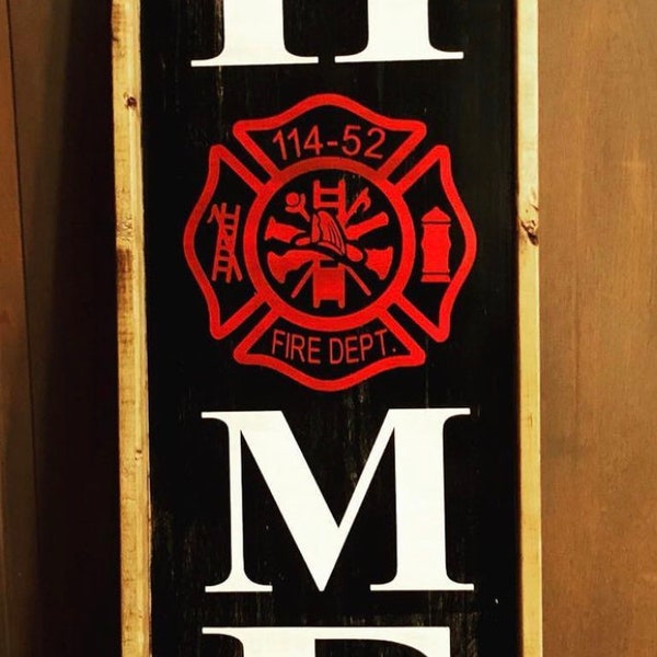 Custom Wood Fireman Signs - Etsy