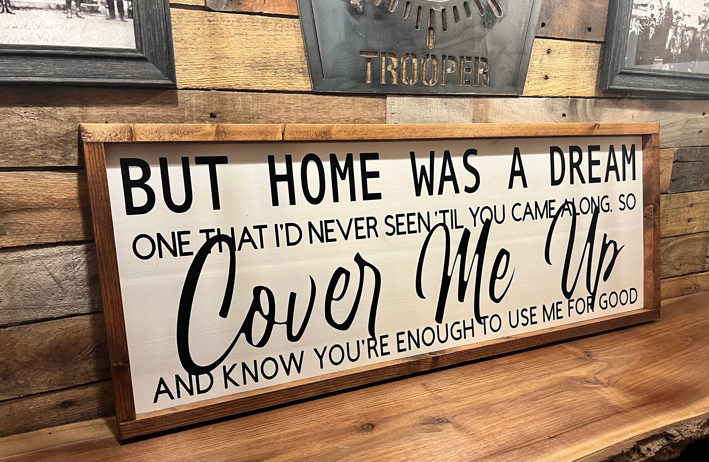 Cover Me up Lyrics Sign Large Wood Sign Made With Real Pine No Pressed ...