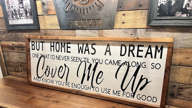 Cover Me up Lyrics Sign - Large Wood Sign Made With Real Pine - No ...