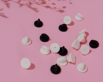 20pcs Purple Heart Rubber Pin Back, Rubber Pin Backs for Hat Pins ...