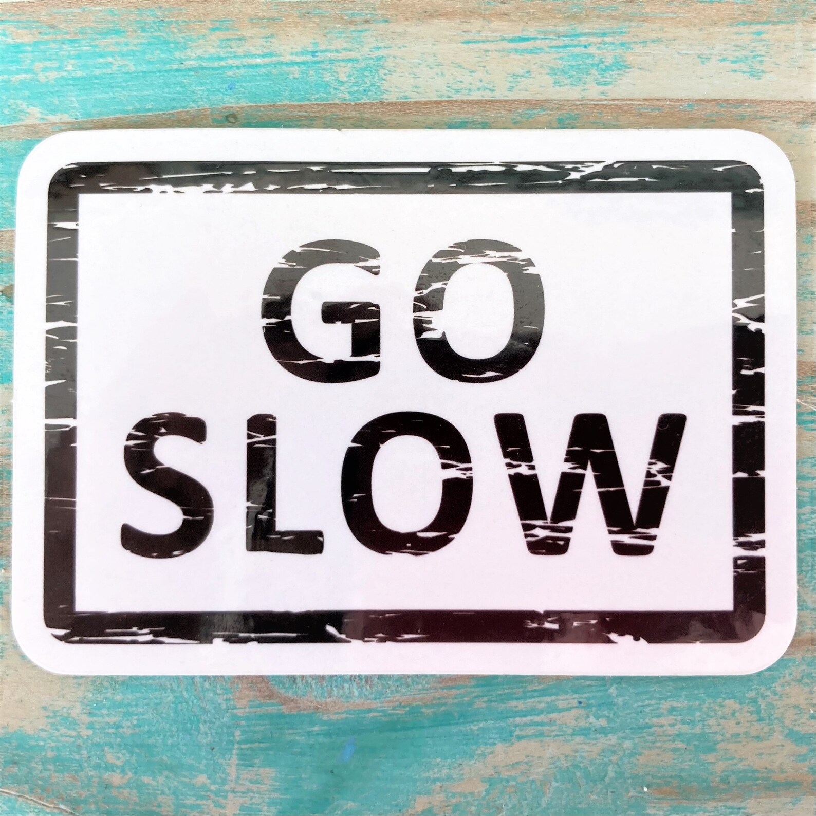 Go Slow Autocollant classique - Etsy France