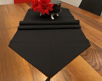 Black Table Runner - Etsy
