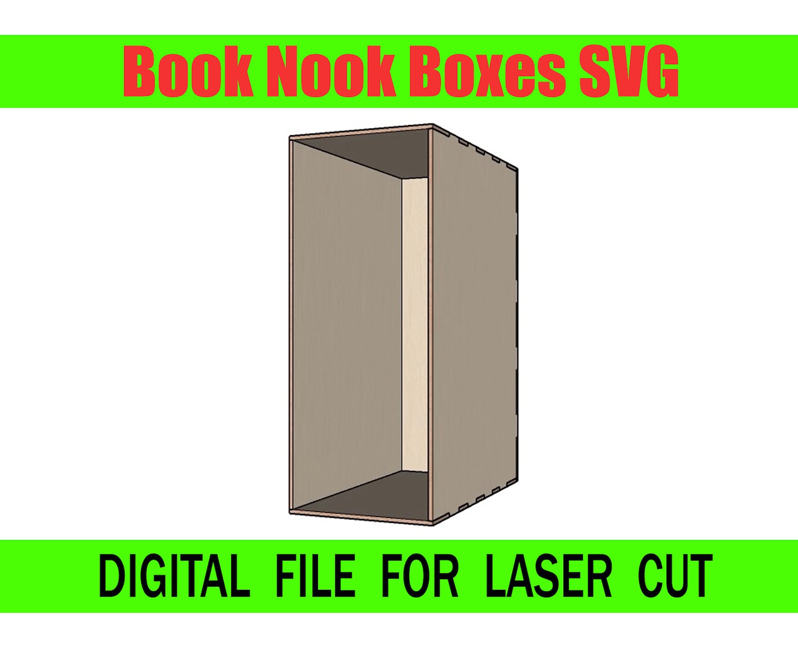Book Nook Boxes SVG Book Nook SVG File for Laser Cut Shelf Insert Alley ...