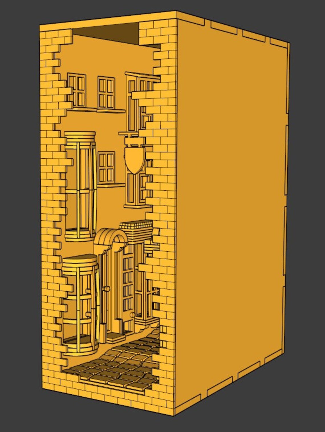 Book Nook SVG Diagon Alley All Files 3mm File for Laser Cut Shelf ...