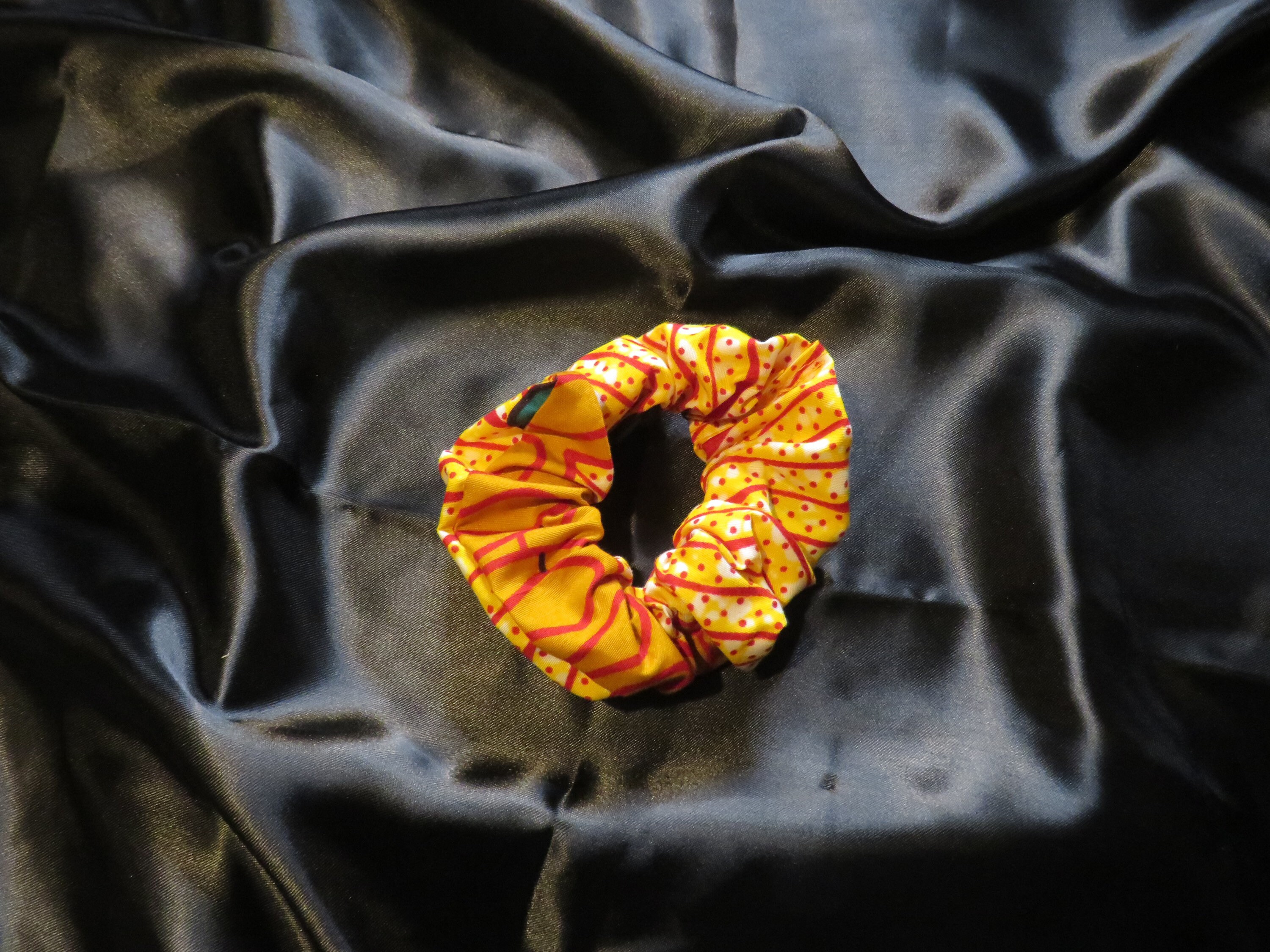Gold African Print Scrunchie - Etsy