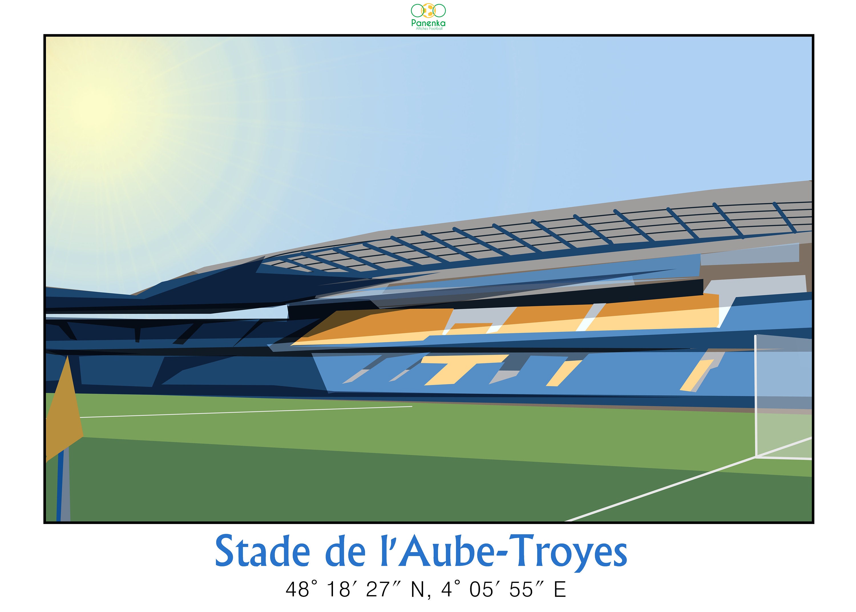 TROYES Football Stadium Poster - Etsy