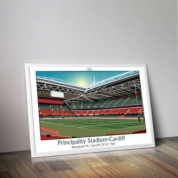 CARDIFF I Stadium Rugby Stadium Poster - Etsy