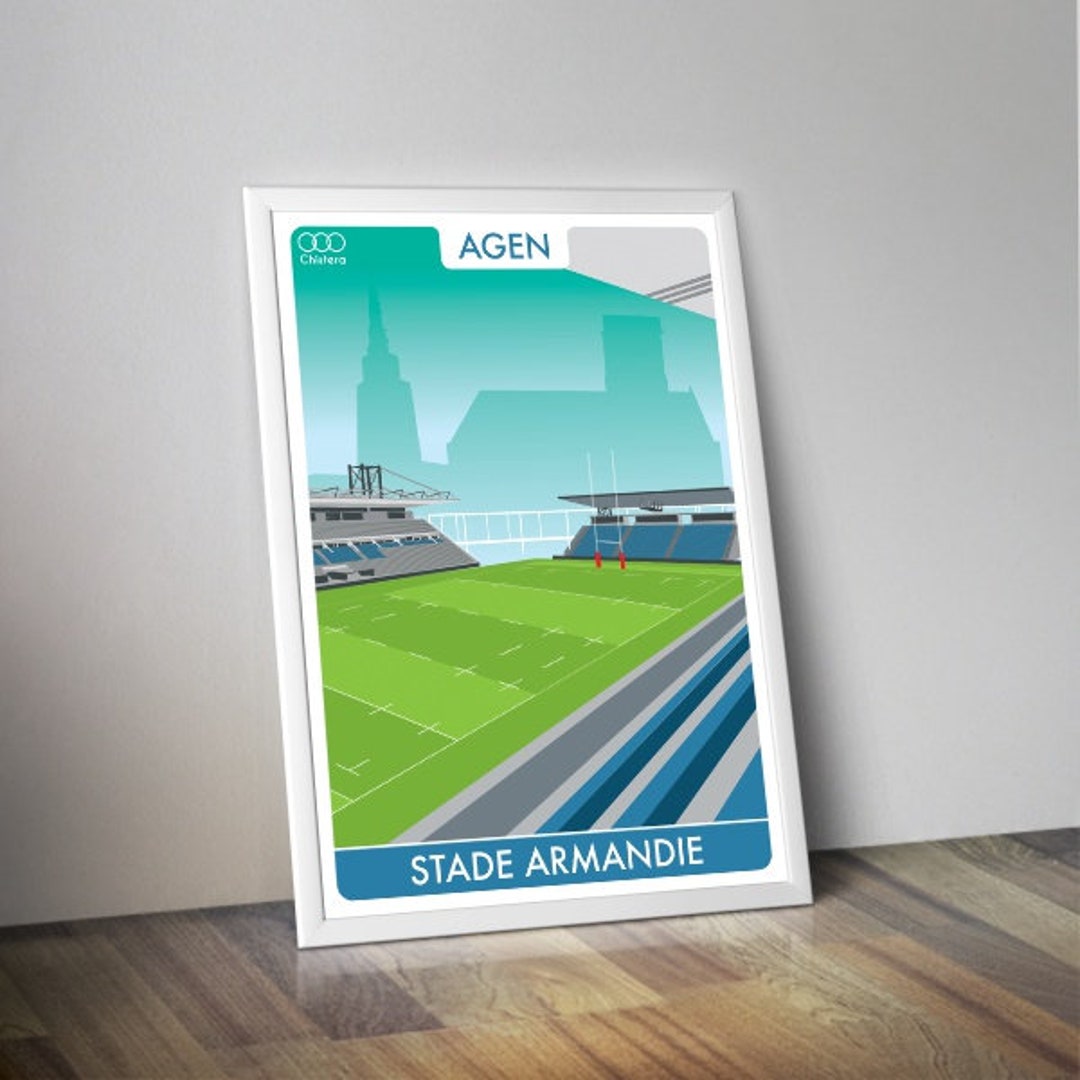 Poster Rugby Stadium Armadie AGEN - Top 14 -pro D2 - Etsy