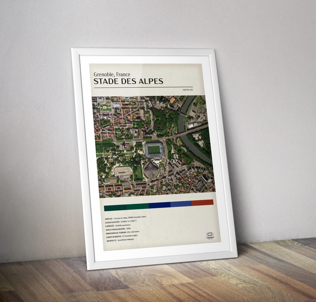 Grenoble Rugby Stadium Poster I Alpes Stadium Poster - Etsy