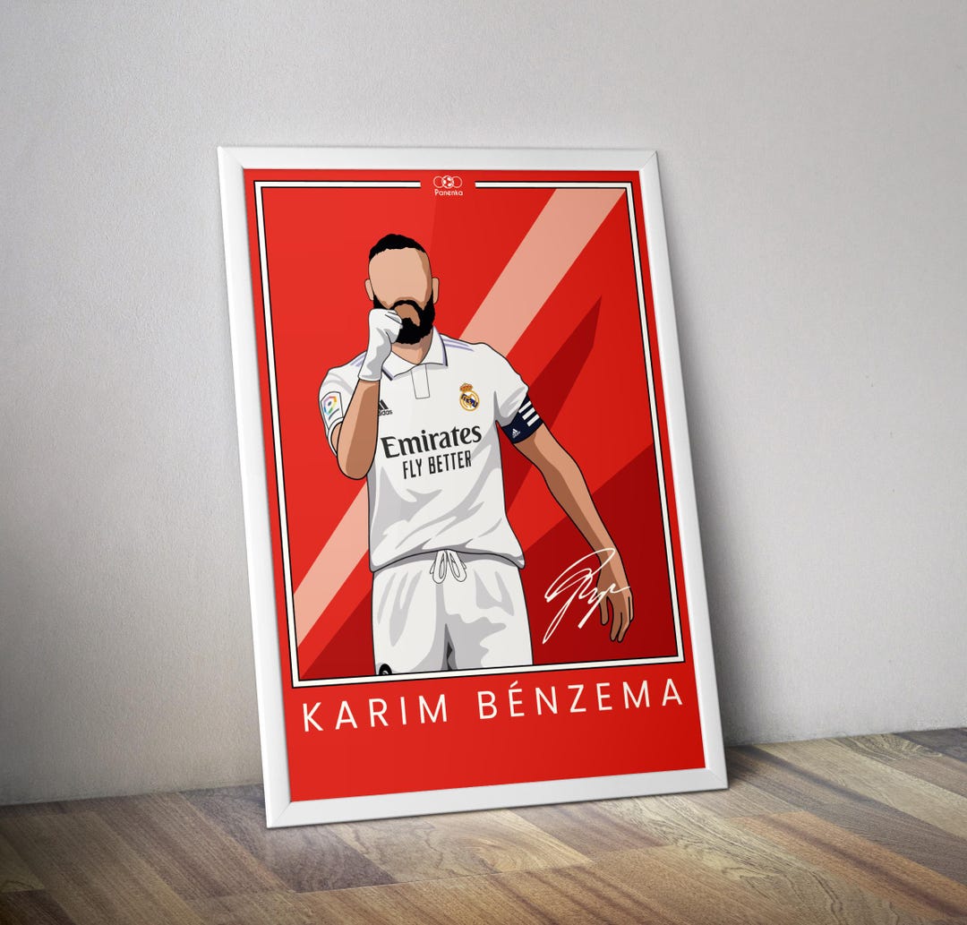 Karim Benzema Football Poster I Benzema Autograph Poster - Etsy