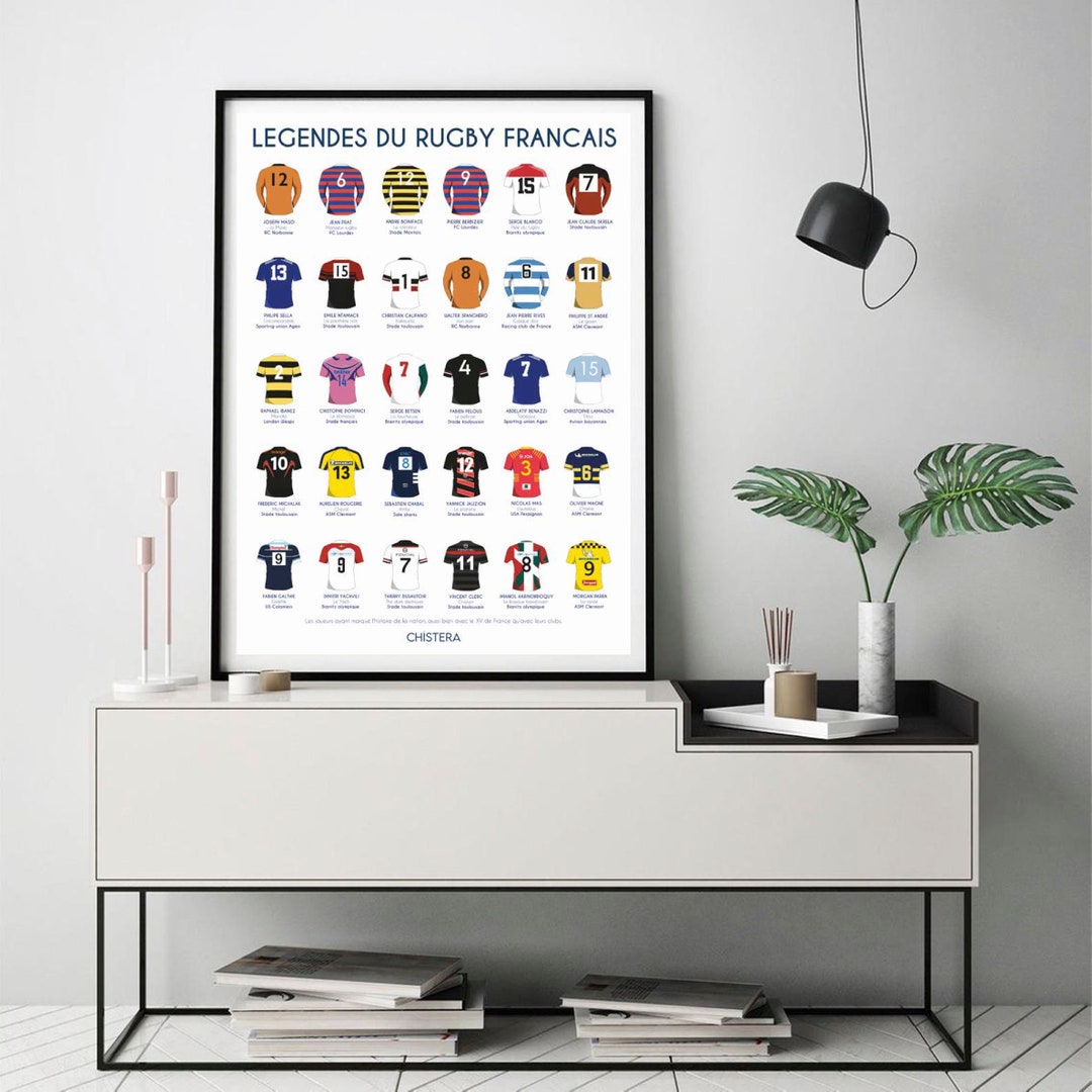 French Rugby Legends Rugby Poster - Etsy UK