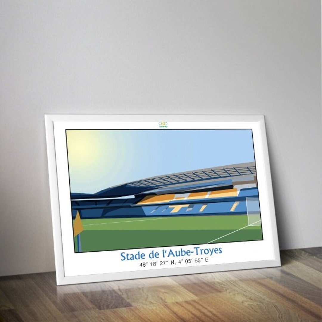 TROYES Football Stadium Poster - Etsy