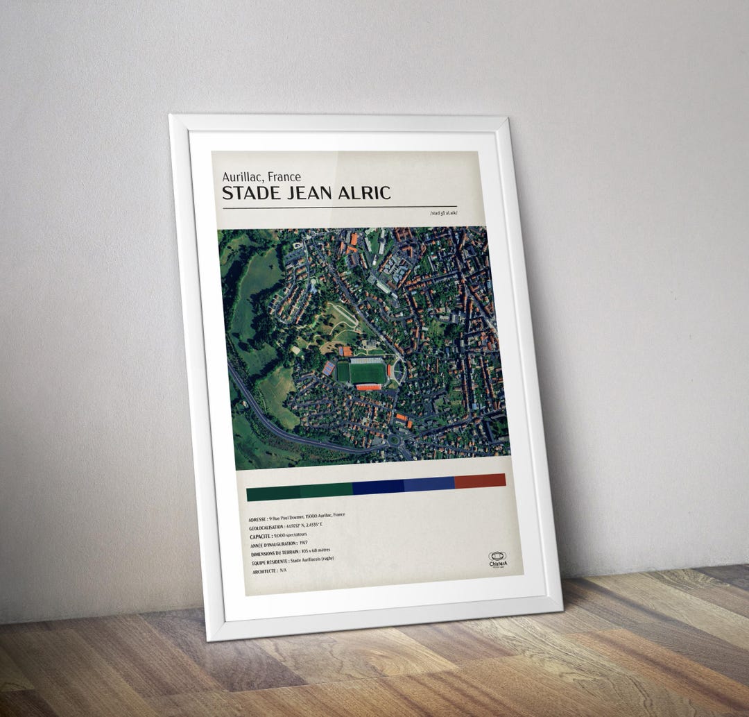 Aurillac Stadium Poster I Jean Alric Stadium Poster - Etsy
