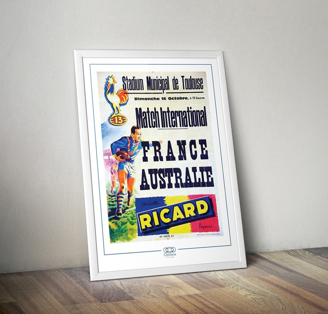 Rugby Match Poster Rugby Pub Poster Retro Advertising - Etsy