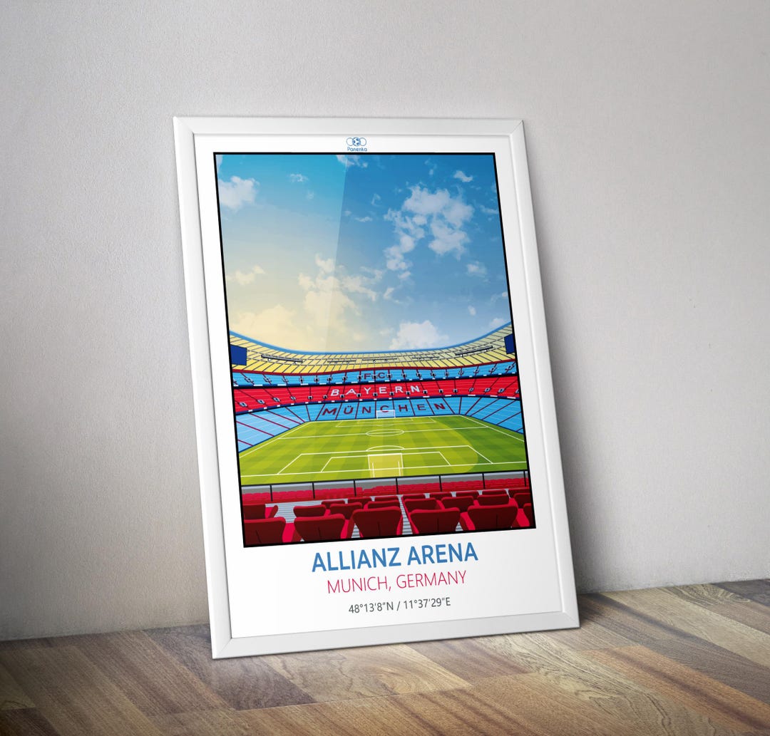 Allianz Arena I Poster German Football Stadium Poster Munich - Etsy