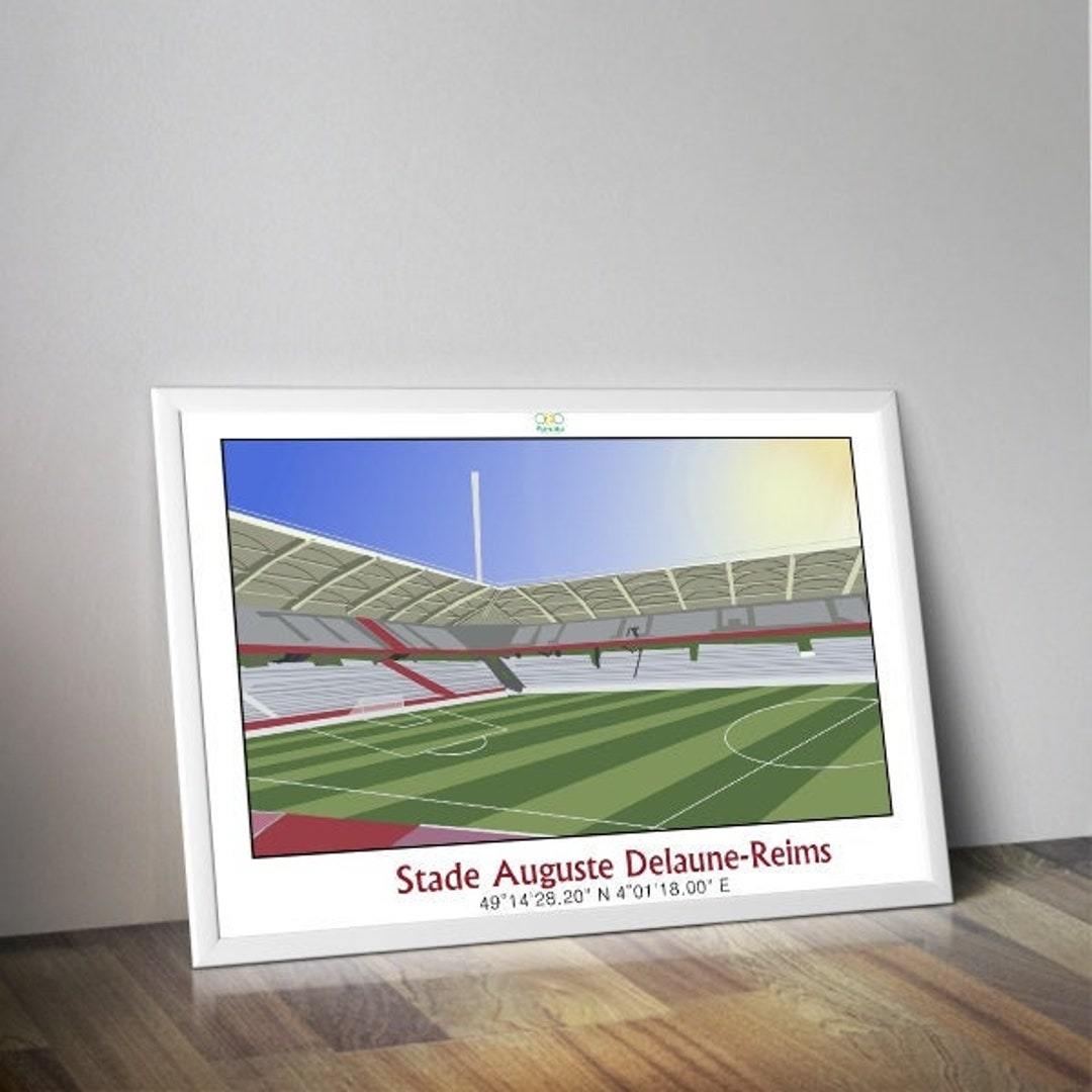 Stade De Reims Auguste Delaune Football Stadium Poster - Etsy