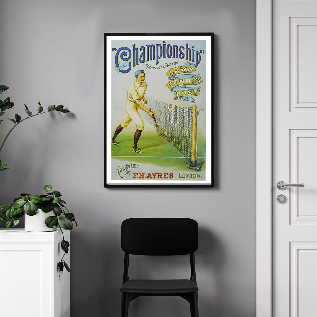 Vintage Tennis Poster Retro OLD PUB - Etsy
