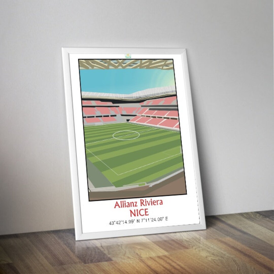 NICE Stadium Poster Allianz® Riviera® OGC Nice - Etsy