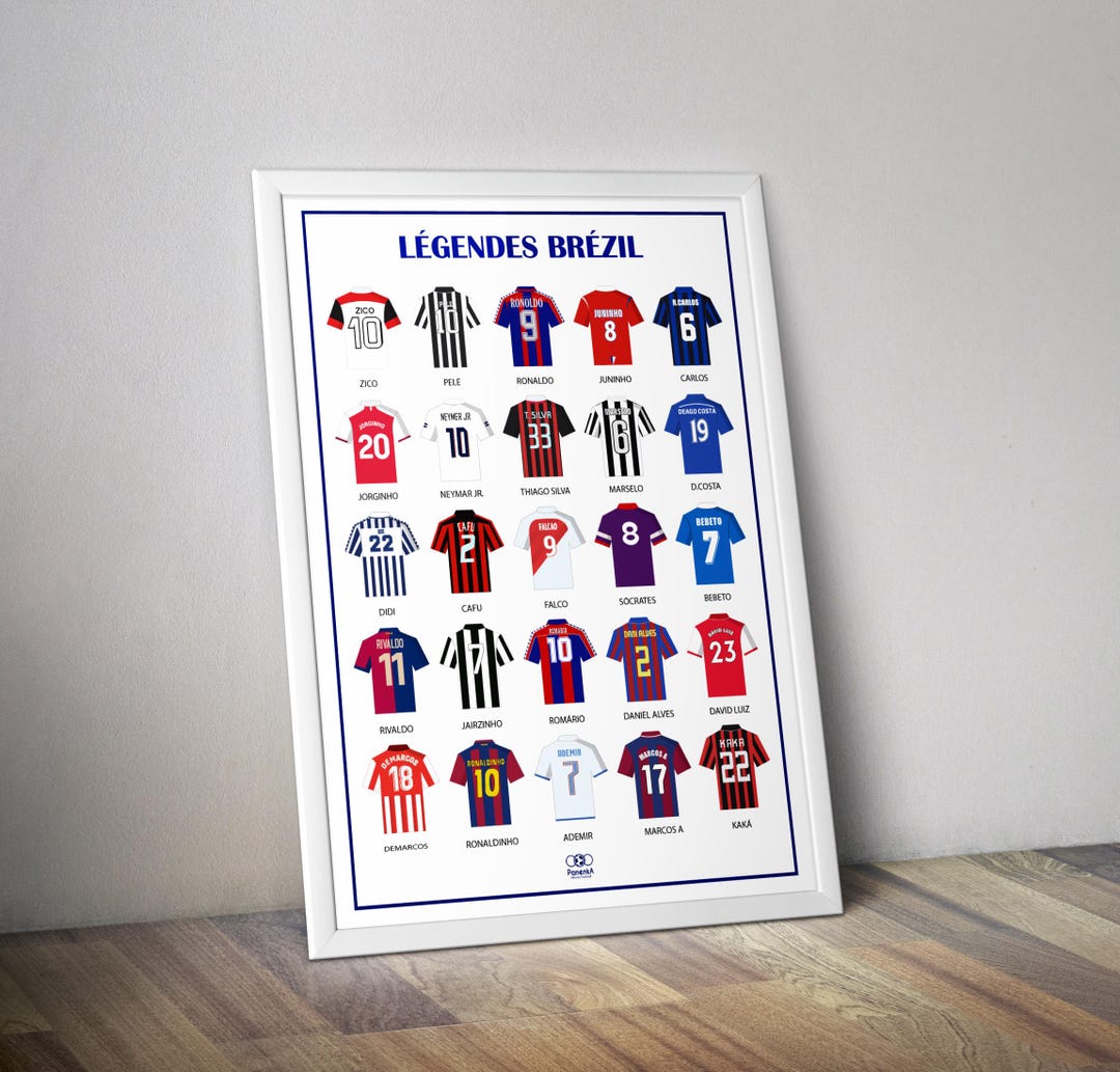 Brazil Legends Poster I Brazil Players Poster - Etsy