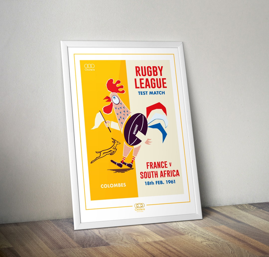 Poster Rugby Test Match FRANCE SOUTH AFRICA Mythical Match Mont Rugby ...