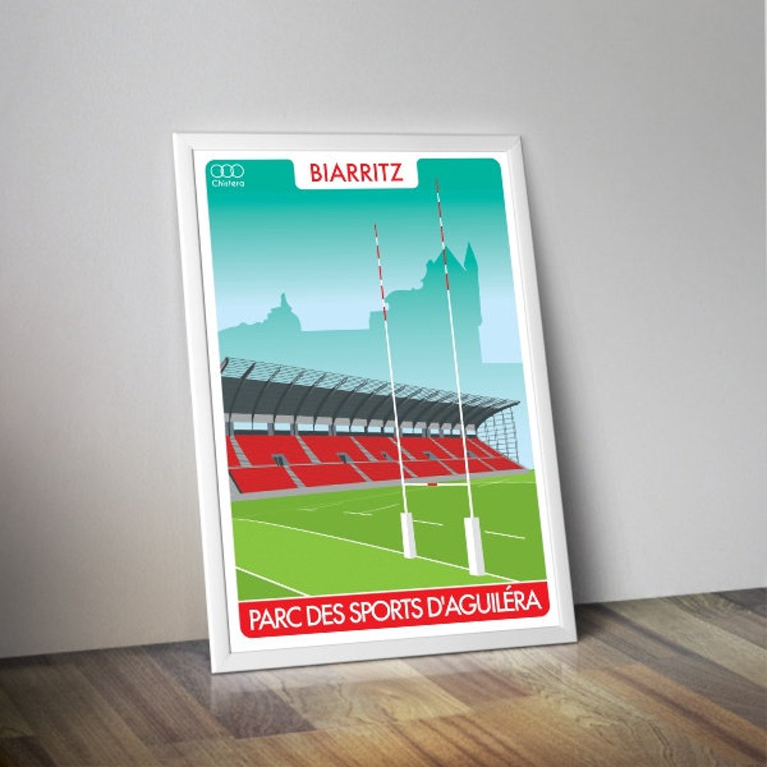 Rugby Stadium Poster BIARRITZ I Rugby Poster - Etsy