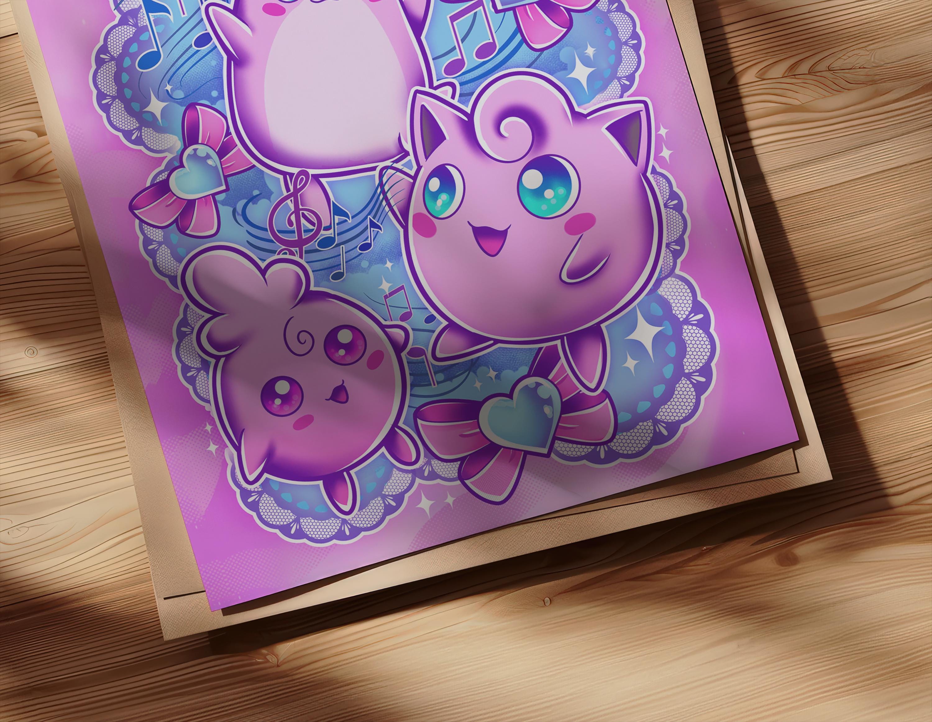 Igglybuff Evolution Poster, Anime Poster, Pokemon Poster, Manga Poster ...
