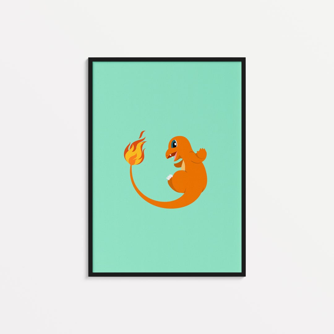 Charmander Poster, Anime Poster, Pokemon Poster, Manga Poster - Etsy