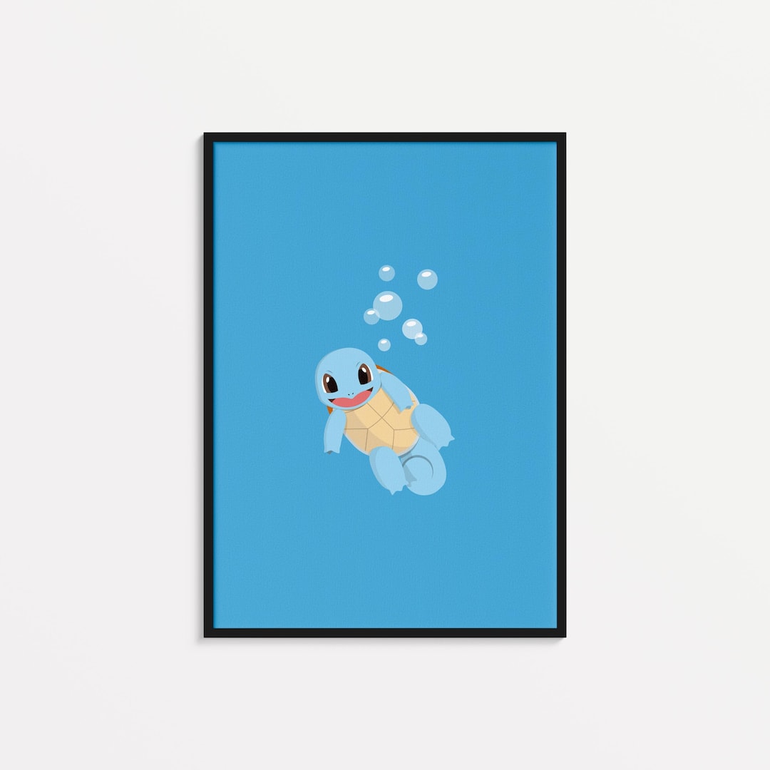 Squirtle Poster, Anime Poster, Pokemon Poster, Manga Poster - Etsy