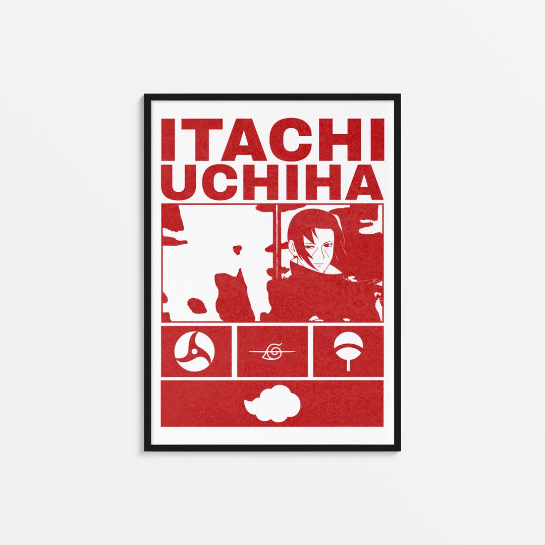 Itachi Uchiha Poster, Anime Poster, Naruto Poster, Manga Poster - Etsy