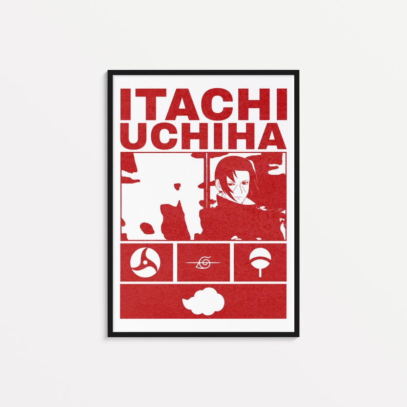 Itachi Uchiha Poster, Anime Poster, Naruto Poster, Manga Poster - Etsy