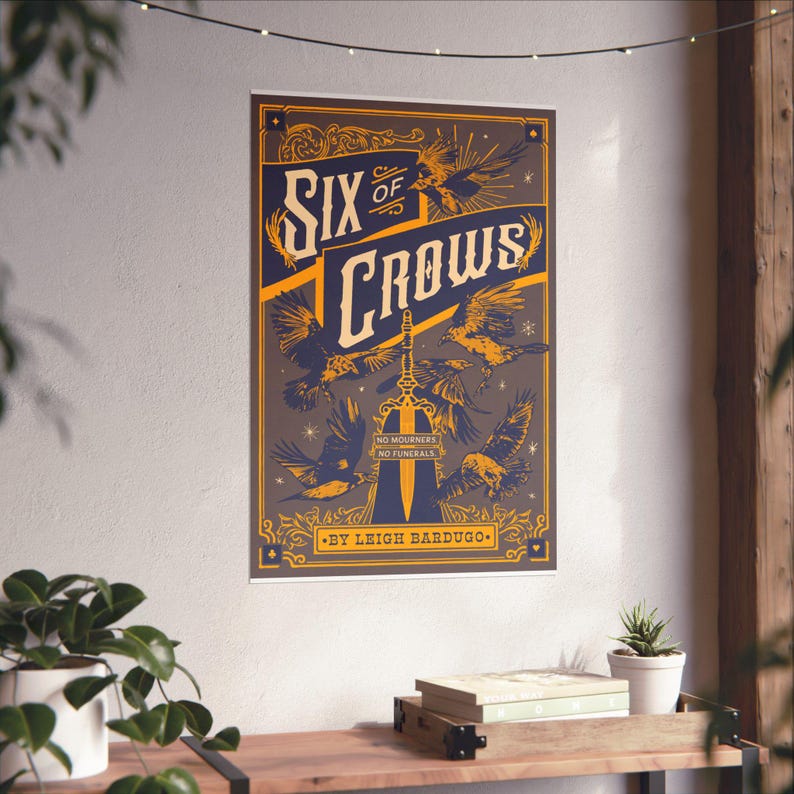 Six of Crows Poster Grishaverse Wall Art Bookish Merch Book Lover Gift ...