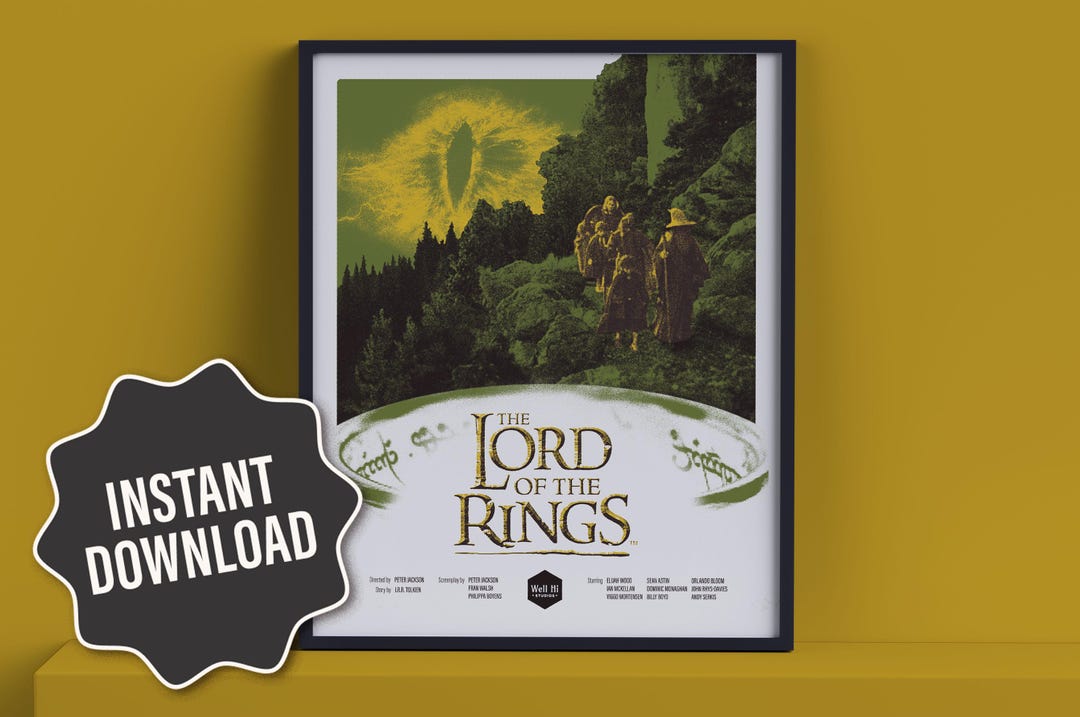 Lord of the Rings Movies Digital Print Downloadable Print Collage Style ...