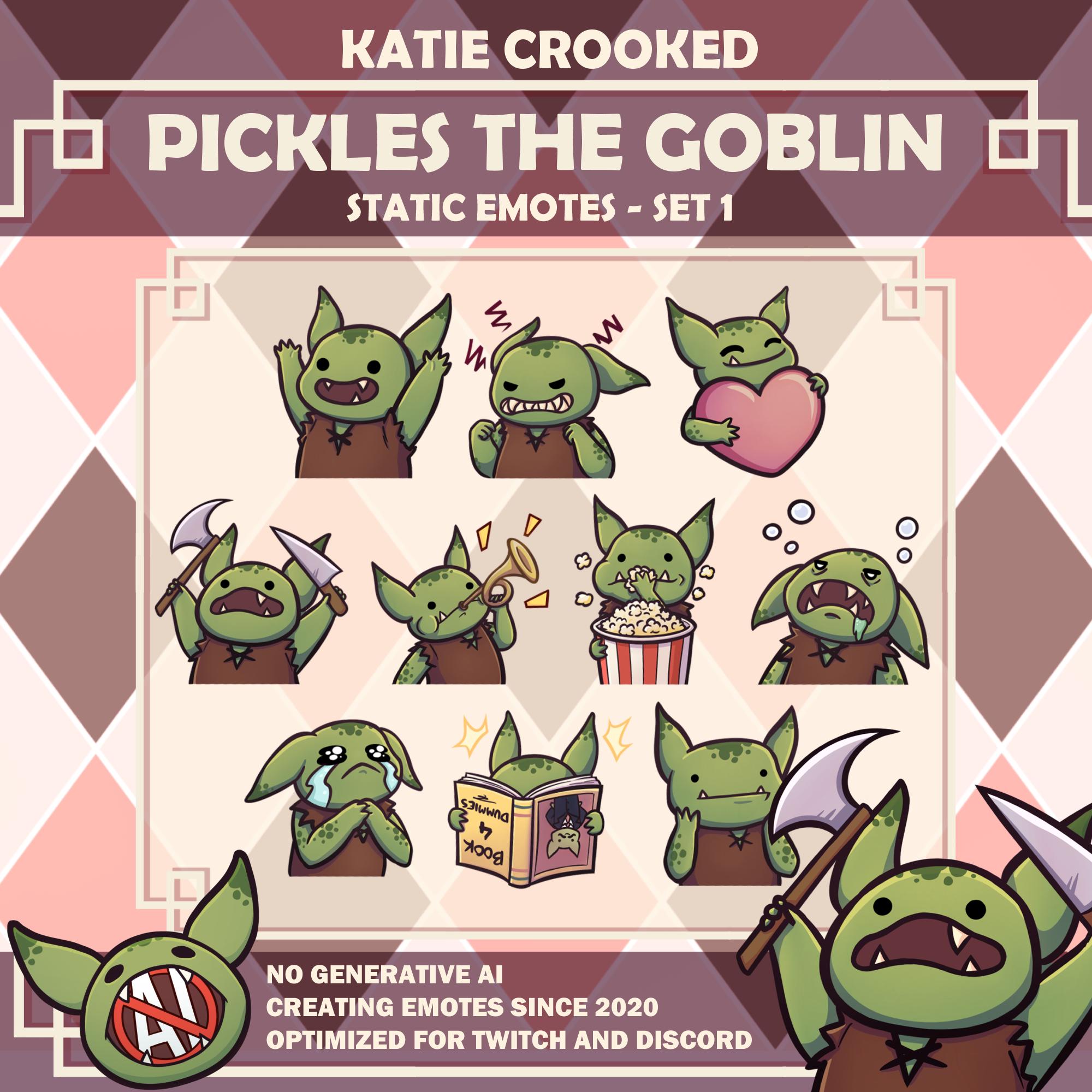 Cute D&D Goblin Emotes Pack for Twitch / Discord - 10 Emote Set ...