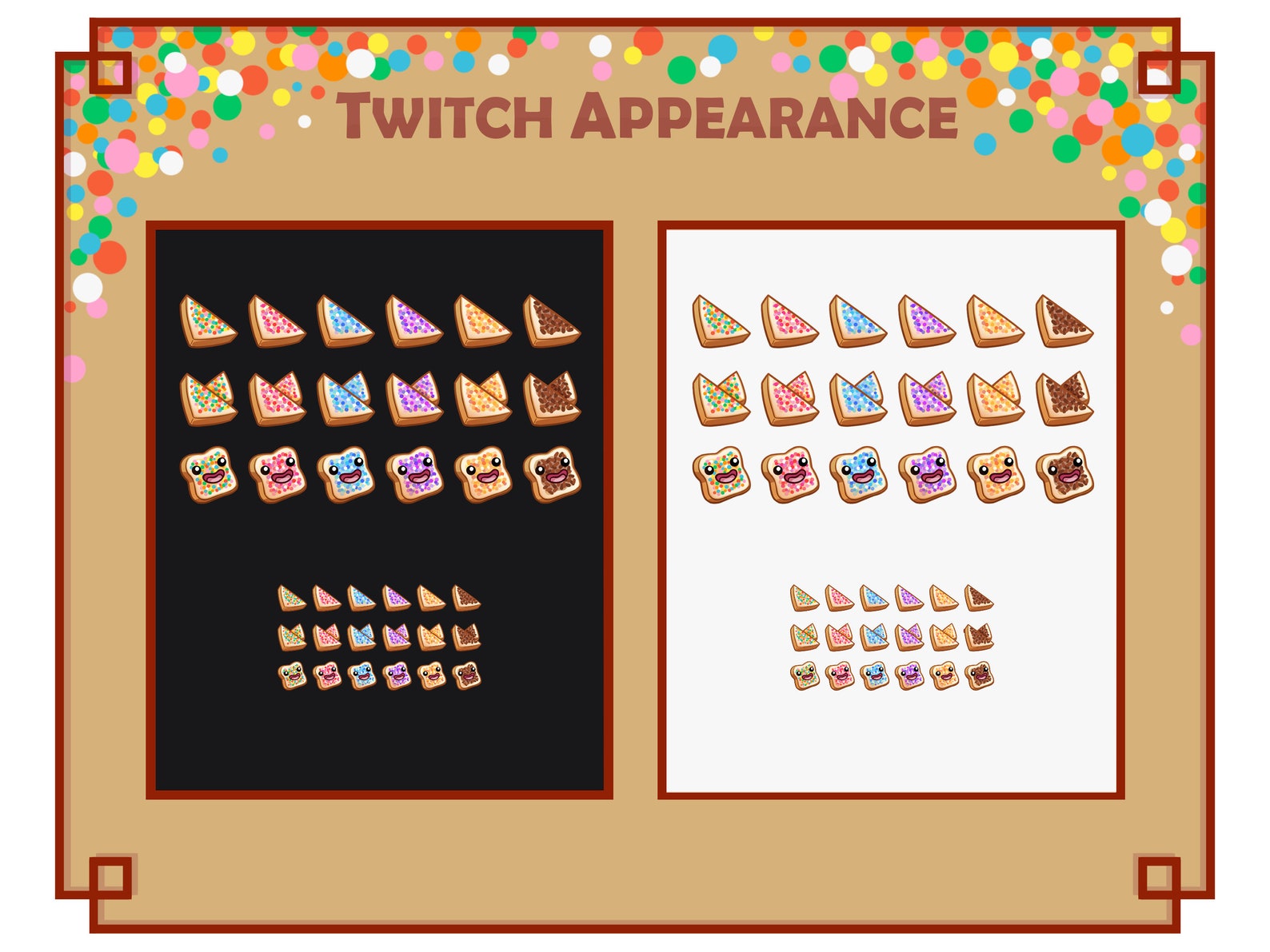 Fairy Bread Sub / Bit Badges for Twitch - Cute Aussie Food Australian ...