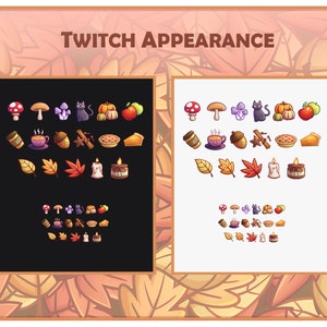 Autumn Fall Vibes Seasonal Twitch Sub / Bit Badges Mushroom Candle ...