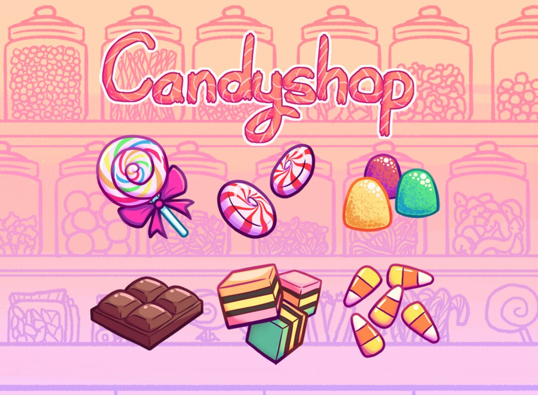 Sweet Candy Lollies Food Twitch Sub / Bit Badges Pack Lollipop ...