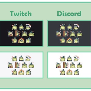 Cute D&D Inspired Frog Wizard Emotes Pack for Twitch / Discord - 10 ...