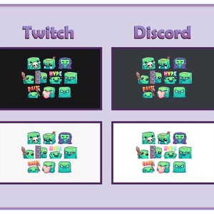Cute D&D Slime Gelatinous Cube Emotes Pack for Twitch / Discord - 10 ...