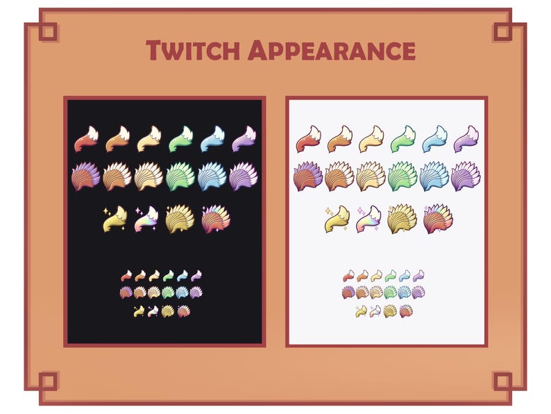 Fox Tails Twitch Sub / Bit Badges - Animal Tail Nine Tailed Autumn Cat ...