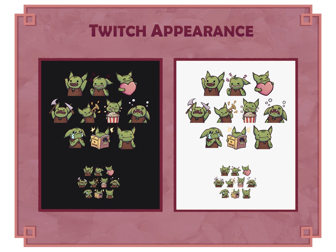 Cute D&D Goblin Emotes Pack for Twitch / Discord 10 Emote - Etsy Canada