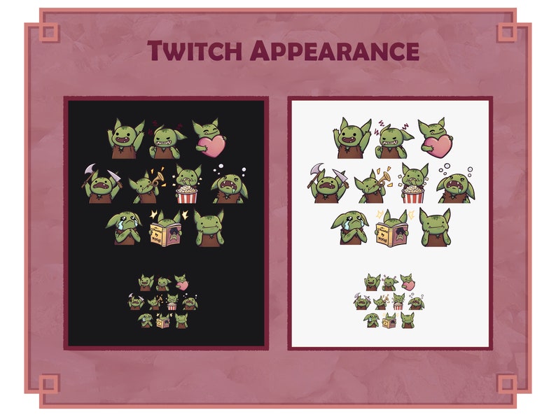 Cute D&D Goblin Emotes Pack for Twitch / Discord - 10 Emote Set ...