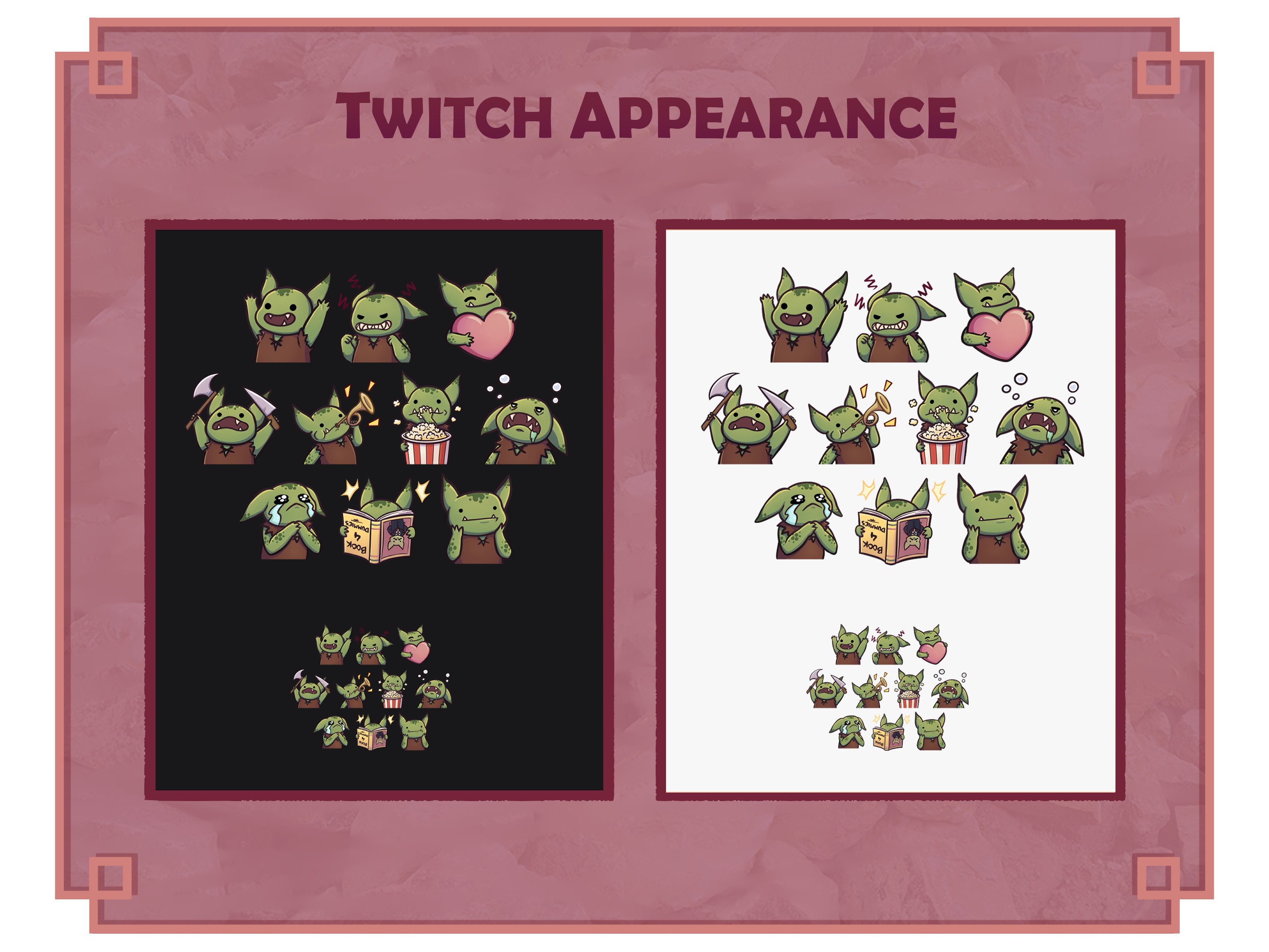 Cute D&D Goblin Emotes Pack for Twitch / Discord - 10 Emote Set ...