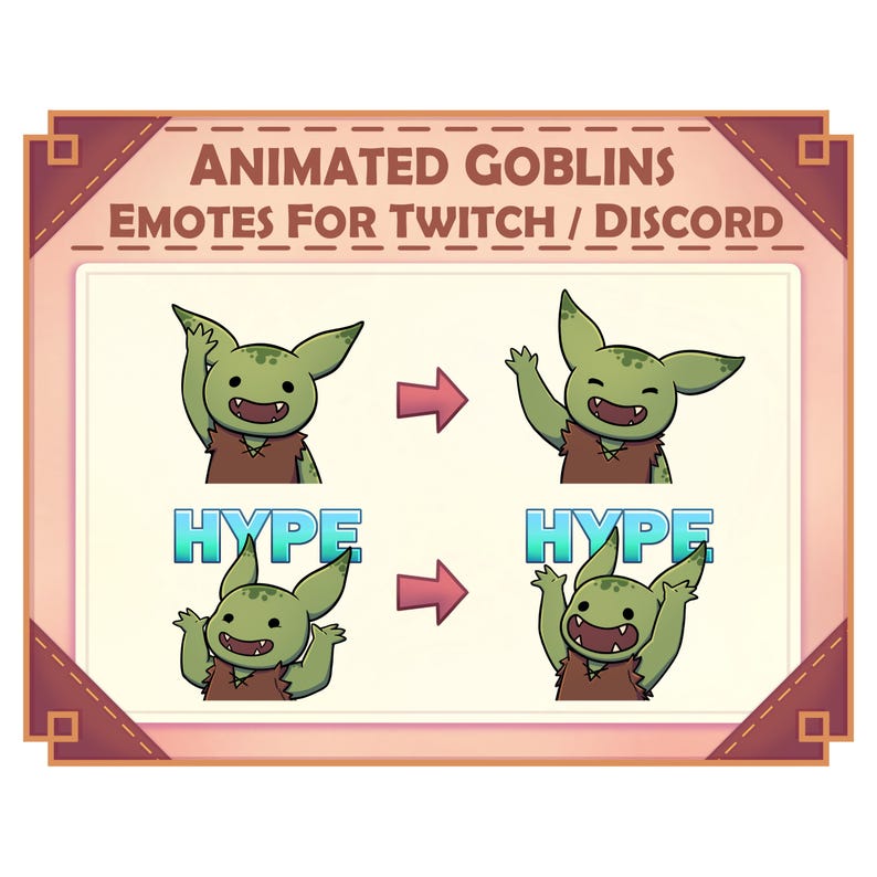 Animated Goblin Emotes Pair for Twitch / Discord - 2 Emote Set ...