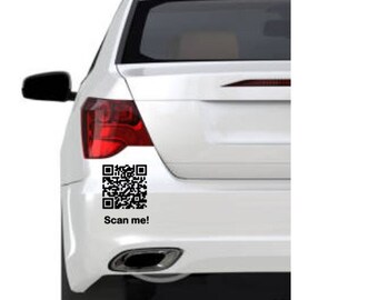 Qr Code Car Decal - Etsy UK