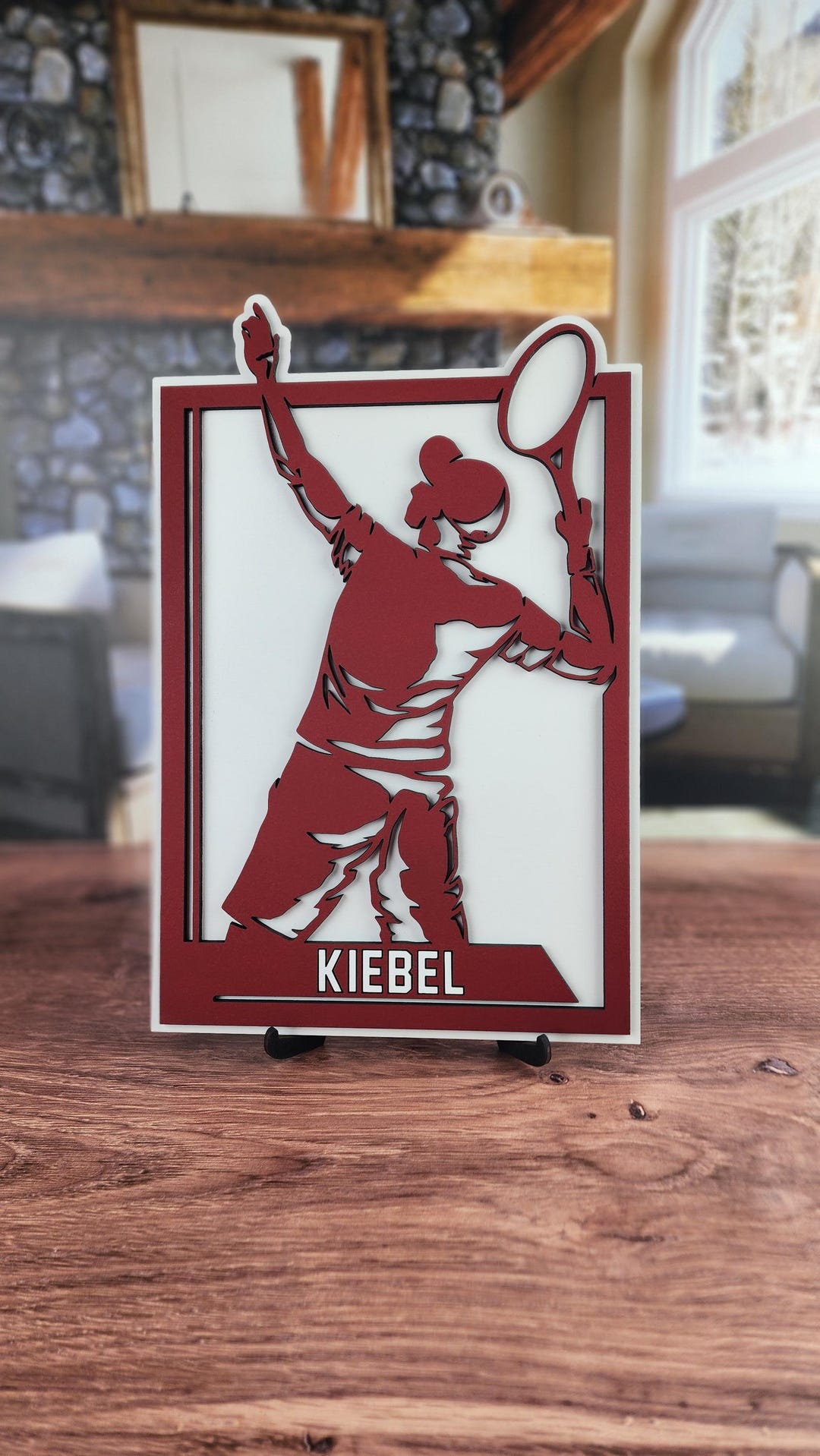 Personalized Tennis Player Wood Sign - Etsy