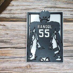 Personalized Football Player Wood Sign - Etsy